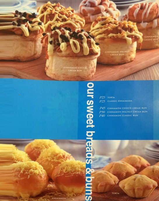 Menu at Sans Rival desserts, Cebu City, Sergio Osmeña Boulevard G/F