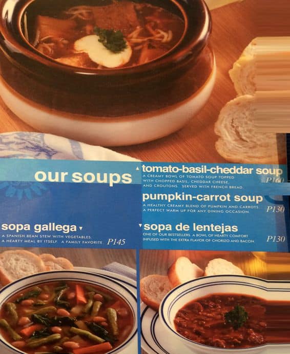 Menu at Sans Rival desserts, Cebu City, Sergio Osmeña Boulevard G/F