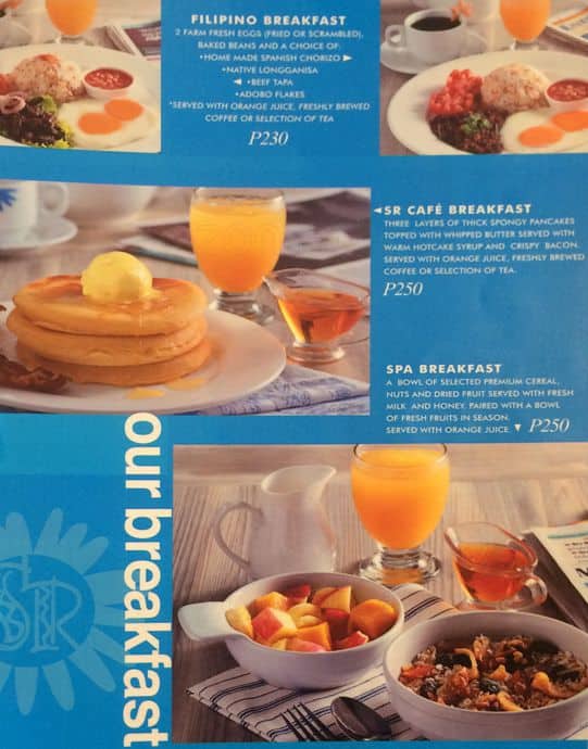 Menu at Sans Rival desserts, Cebu City, Sergio Osmeña Boulevard G/F