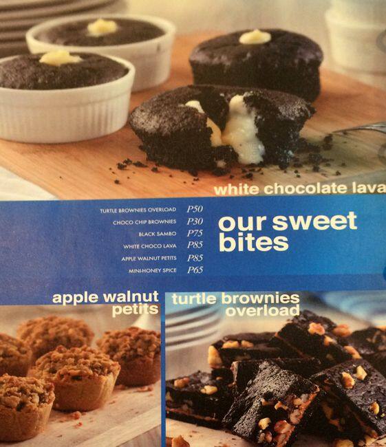 Menu at Sans Rival desserts, Cebu City, Sergio Osmeña Boulevard G/F