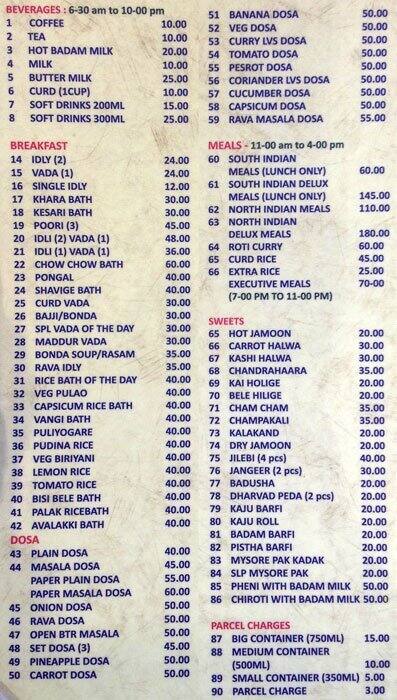 Udupi Grand Menu, Menu for Udupi Grand, Whitefield, Bangalore - Zomato