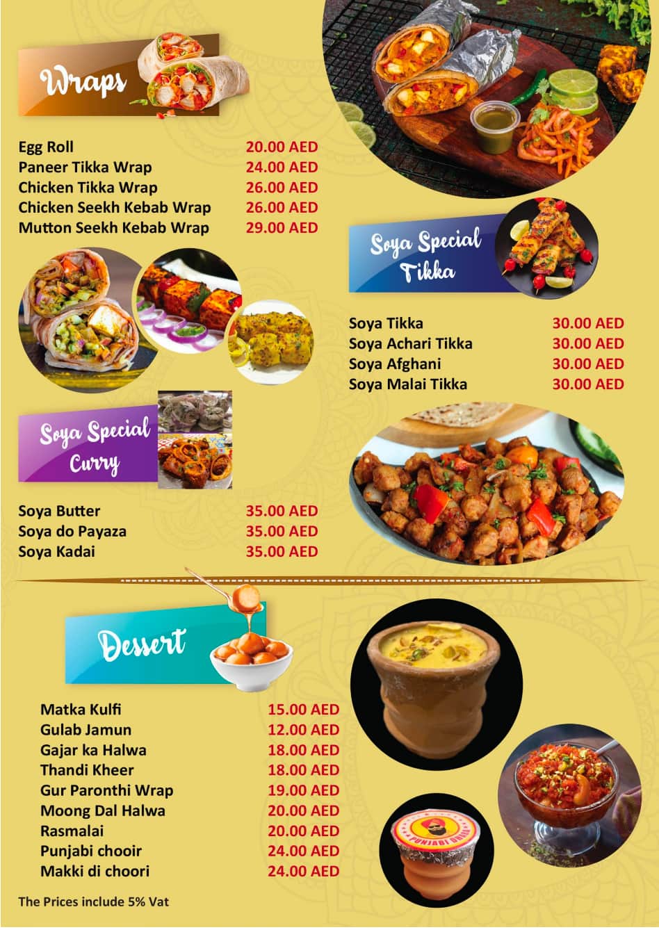 Menu of Punjabi Dhaba, Al Nahda, Dubai