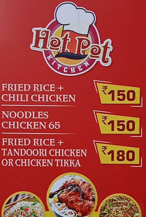 Menu of Hot Pot Kitchen, Ambattur, Chennai