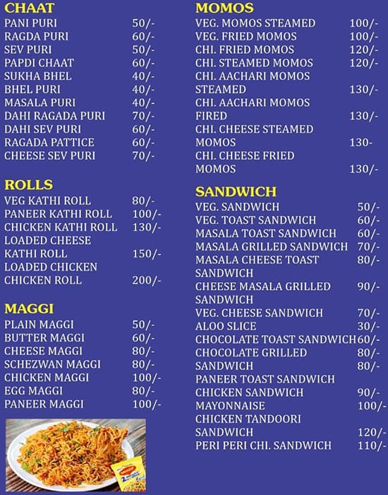 Menu of Sandwich Bistro, Borivali West, Mumbai