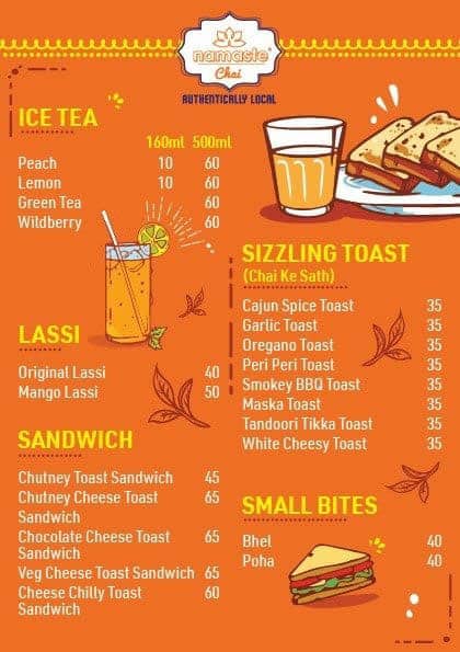 Menu of Namaste Chai, Mira Road, Mumbai