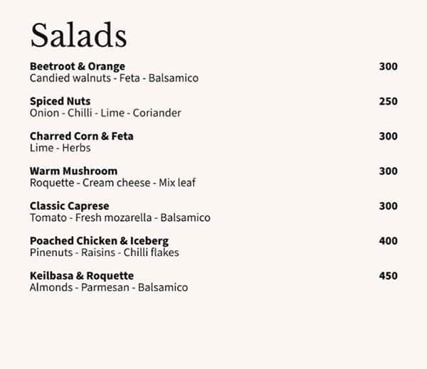 Menu of Loco Otro, Aundh, Pune