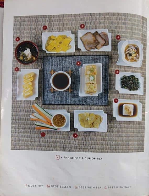 Menu at Zaan Japanese Tea House restaurant, Quezon City