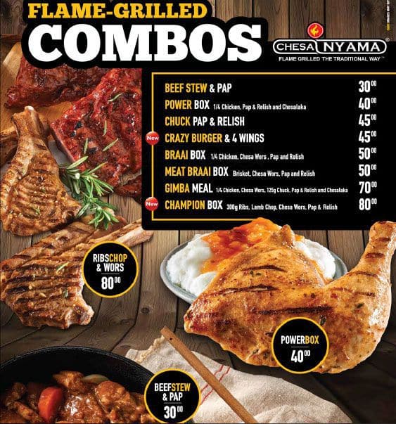 Chesa Nyama Menu, Menu for Chesa Nyama, Sunnyside, Pretoria - Zomato SA