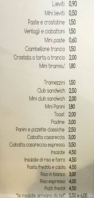 Caffè Monte D'Oro a Roma: Foto del Menu con Prezzi - Zomato Italia