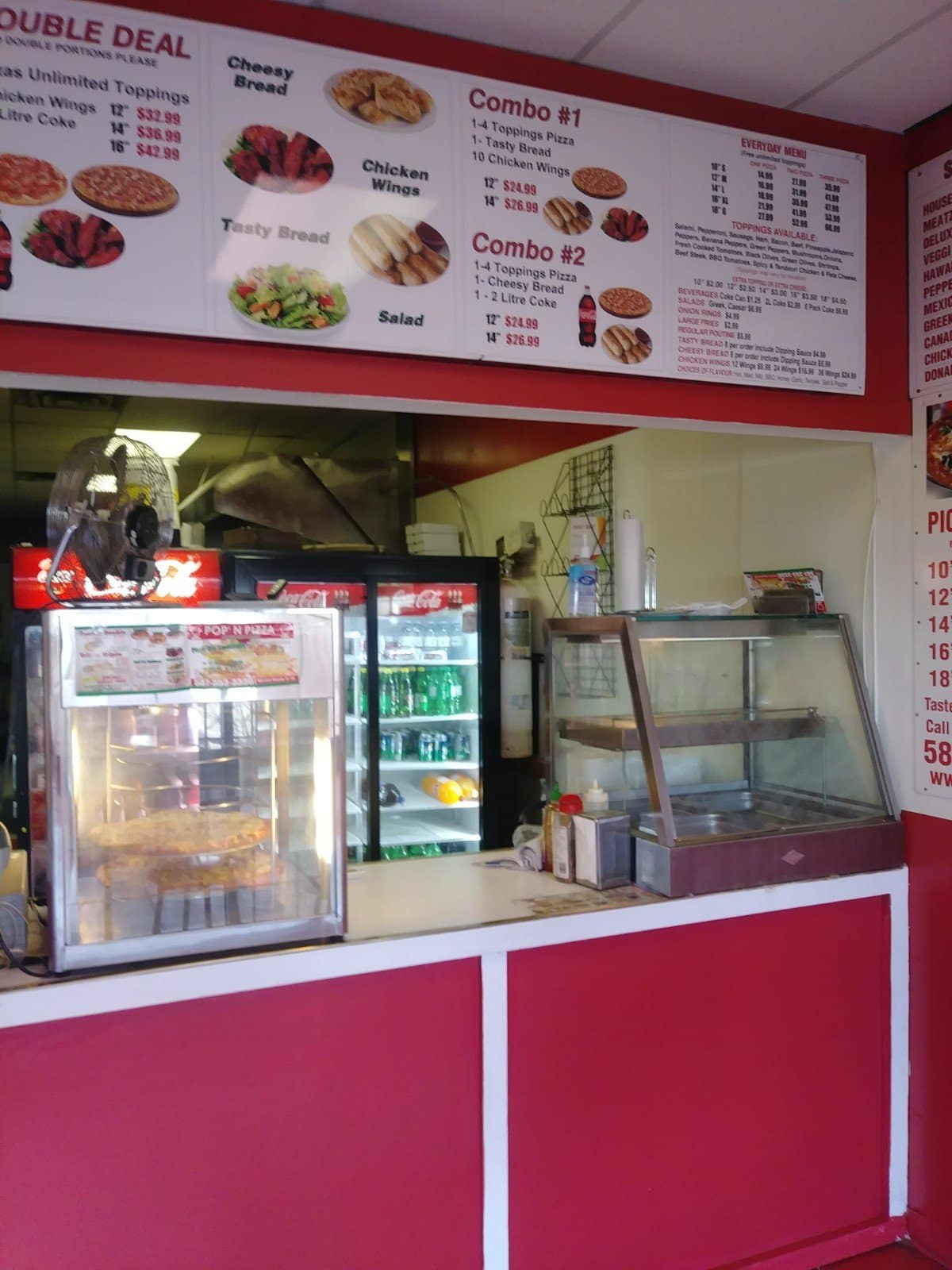 Menu at Erin Woods Pizza pizzeria, Calgary