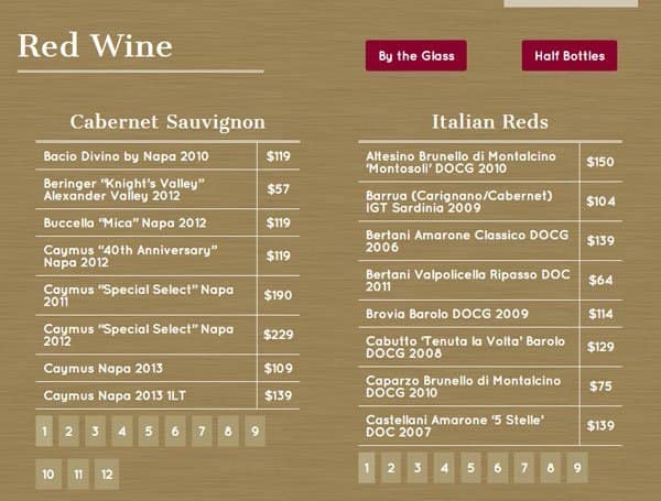 Menu at Alba Restaurant, Quincy