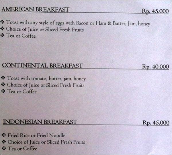 Menu at Janger Restaurant, Sengkidu