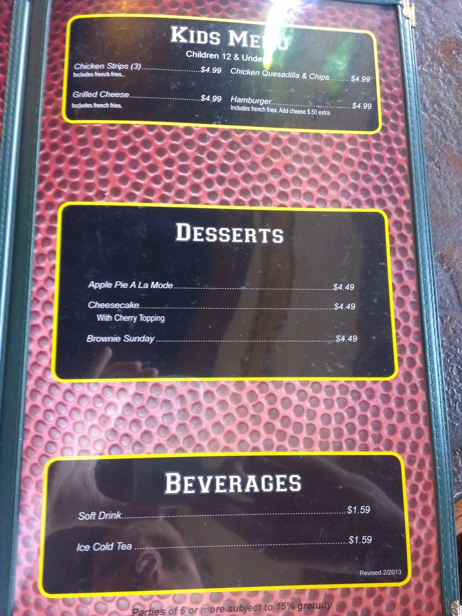 Menu at Half-Time Sports Grill pub & bar, Oklahoma City