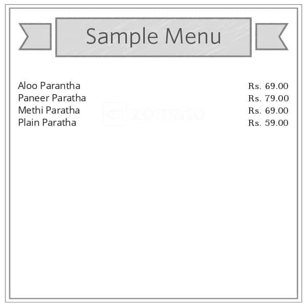 Menu of The Punjabi Parontha, Chandan Nagar, Pune