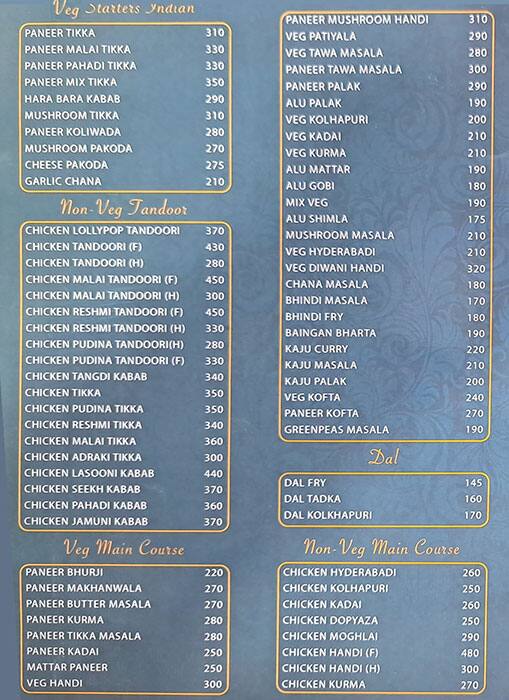 Menu of Wow Kitchen, Kopar Khairane, Navi Mumbai