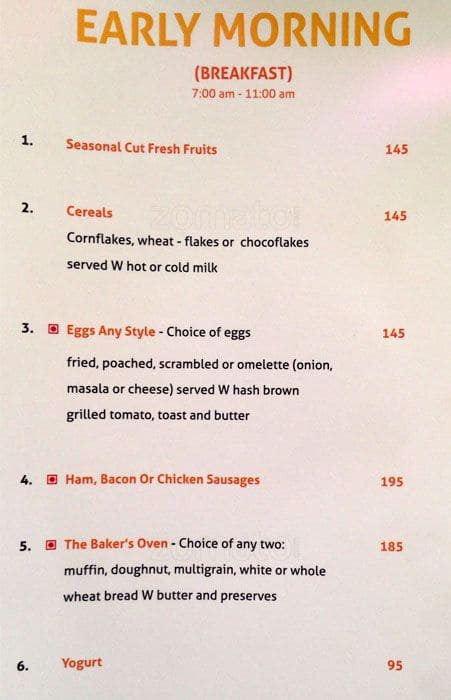 Menu at Lemon Tree Hotel, Dehradun, Dehradun