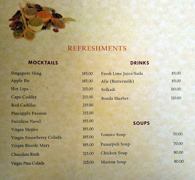 Menu at Pulimunchi, Bengaluru, JM Plaza