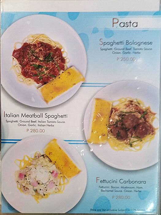 Menu at Ace International Buffet restaurant, Pasig