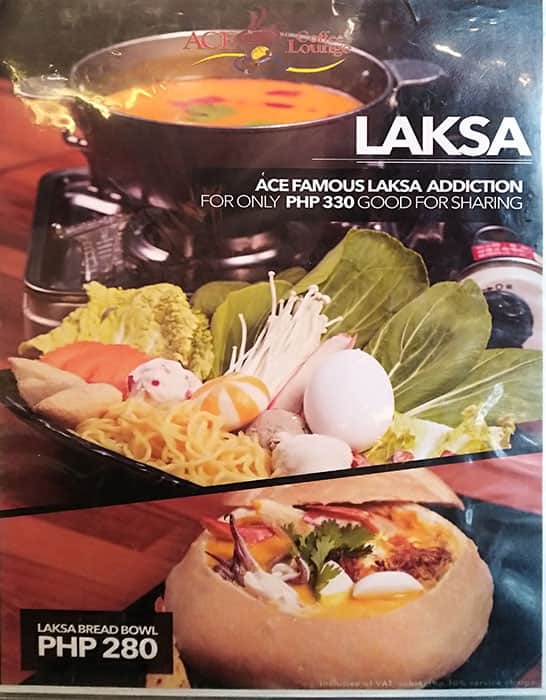 Menu at Ace International Buffet restaurant, Pasig