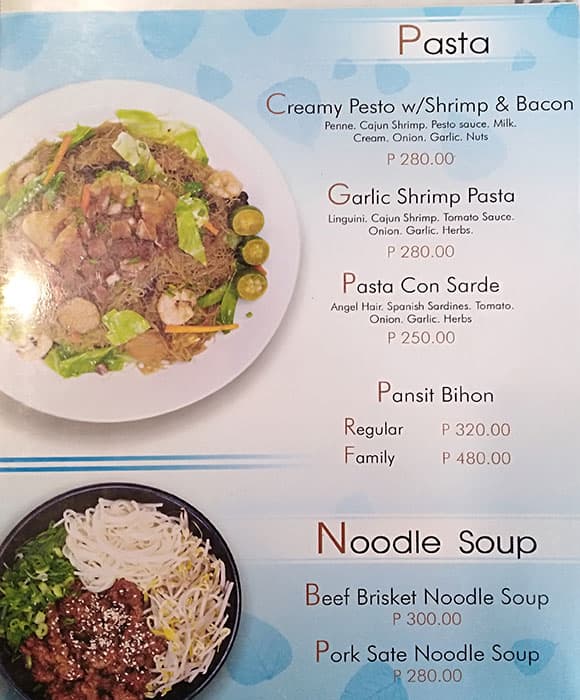 Menu at Ace International Buffet restaurant, Pasig