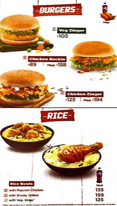 KFC Menu, Menu for KFC, Gurdev Nagar, Ludhiana - Zomato