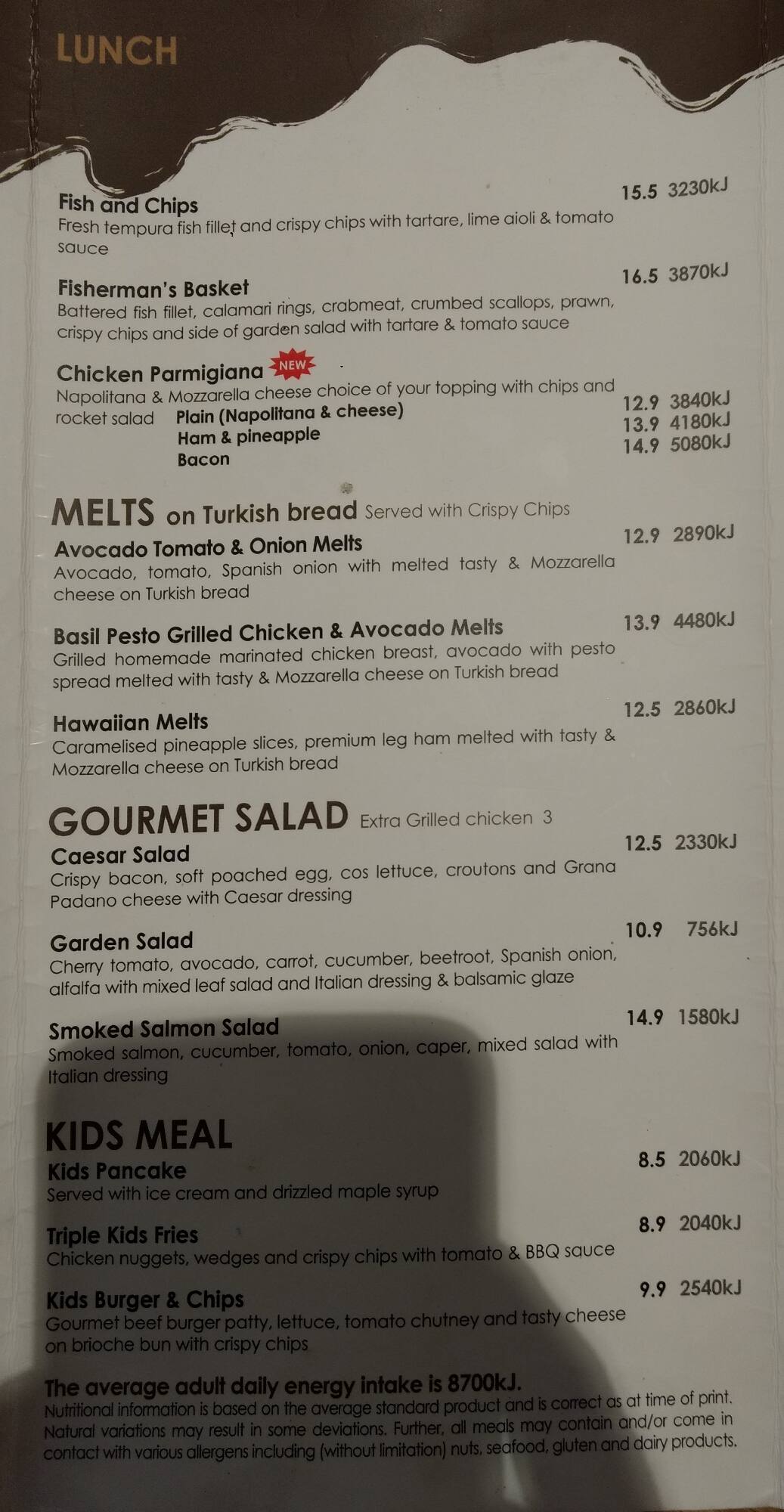 Menu at Caffe Cherry Beans - Campbelltown Mall cafe, Campbelltown