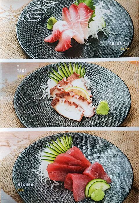 Menu at Yellowfin restaurant, Jakarta, Jl. Senopati No.42