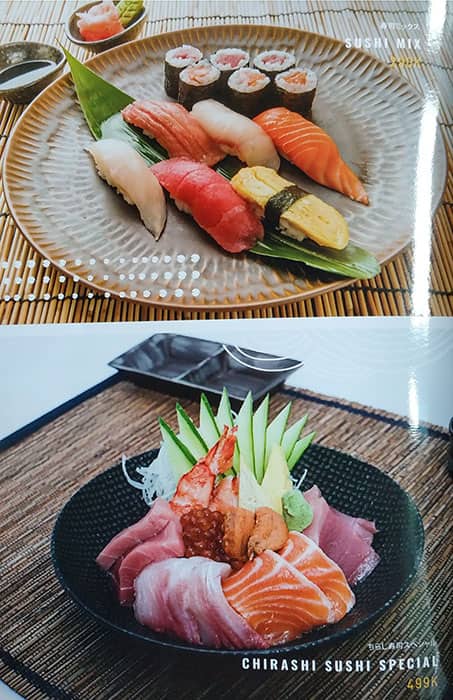 Menu at Yellowfin restaurant, Jakarta, Jl. Senopati No.42