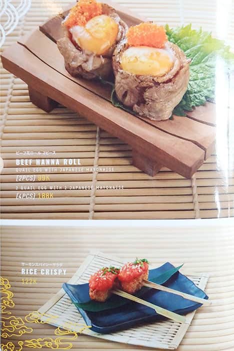 Menu at Yellowfin restaurant, Jakarta, Jl. Senopati No.42