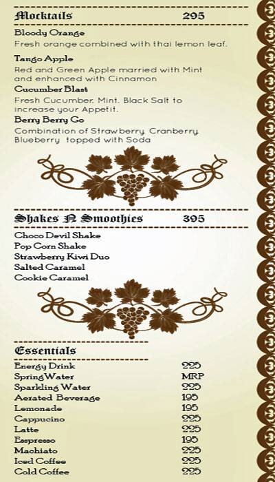 Menu at The Barbeque Company, Noida, Sector 38A Gardens Galleria Mall