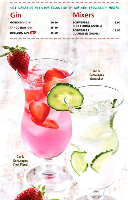 Menu at Panarottis Montana pizzeria, Pretoria