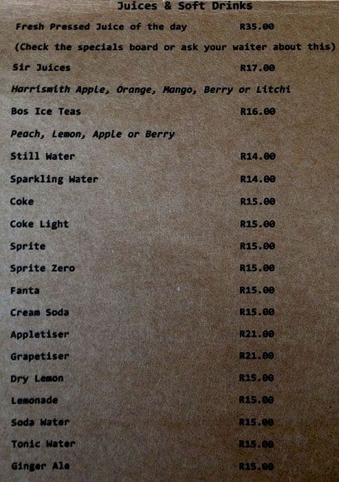 Menu at Delish Sisters fast food, Dolphin Coast