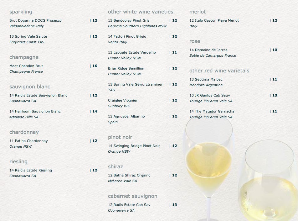 Menu at Summer Salt Restaurant, Cronulla, 66 Mitchell Rd