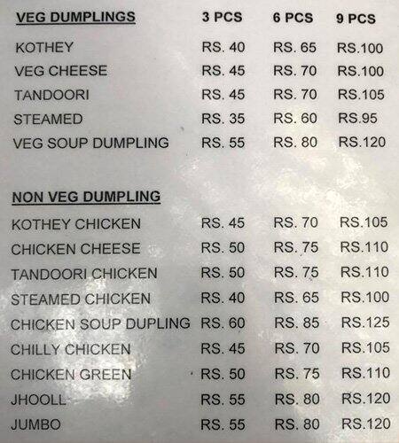 Dumpling Delights Menu, Menu for Dumpling Delights, Matunga East ...