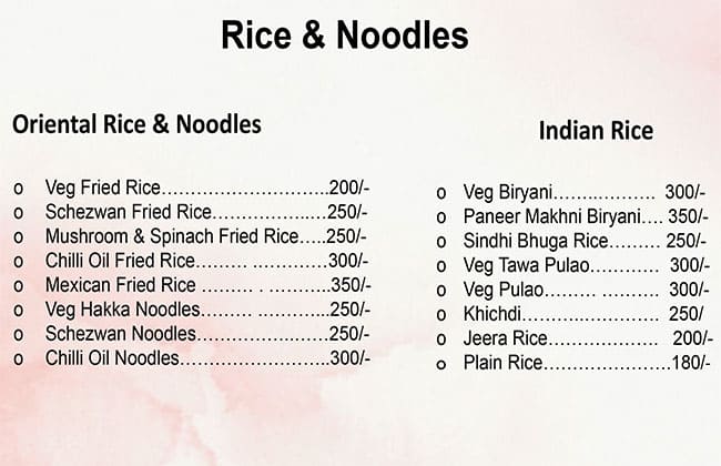 Menu of AAA Gourmet Foods, Santacruz West, Mumbai