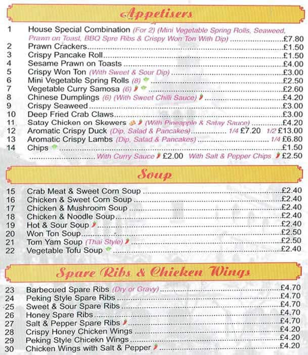 Shanghai Surprise Menu, Menu for Shanghai Surprise, Walworth, London ...