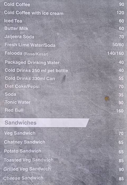 Menu at Executive Tamanna Hotel, Pune, Plot No. 7