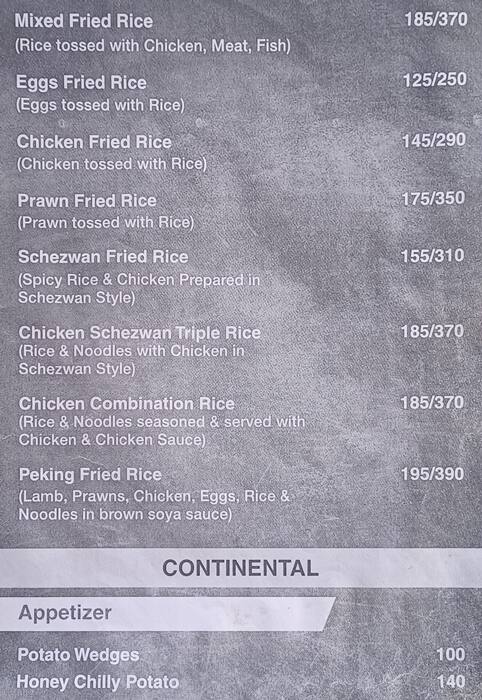 Menu at Executive Tamanna Hotel, Pune, Plot No. 7