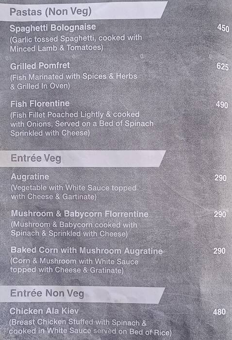 Menu at Executive Tamanna Hotel, Pune, Plot No. 7