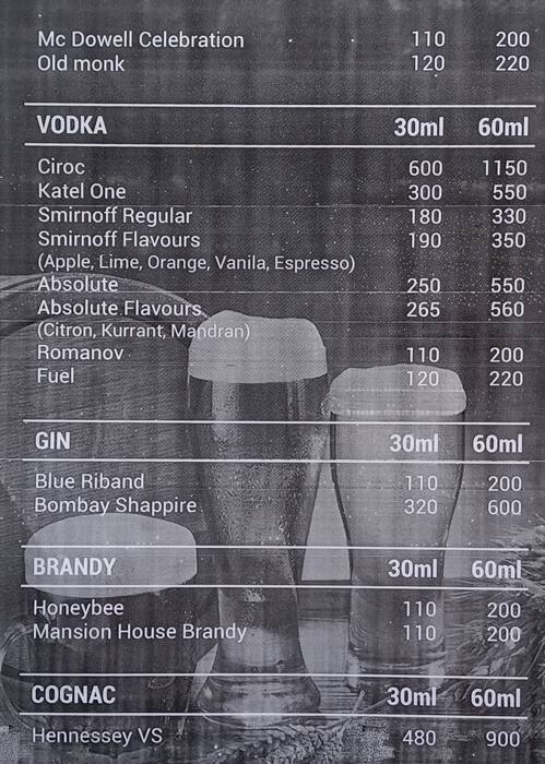 Menu at Executive Tamanna Hotel, Pune, Plot No. 7