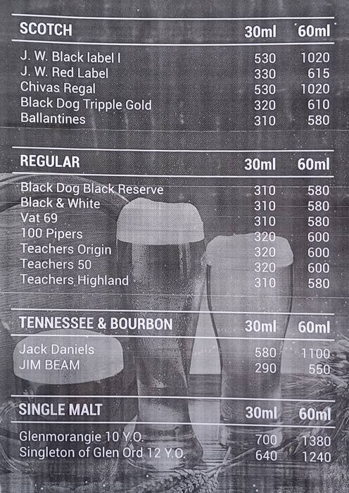 Menu at Executive Tamanna Hotel, Pune, Plot No. 7