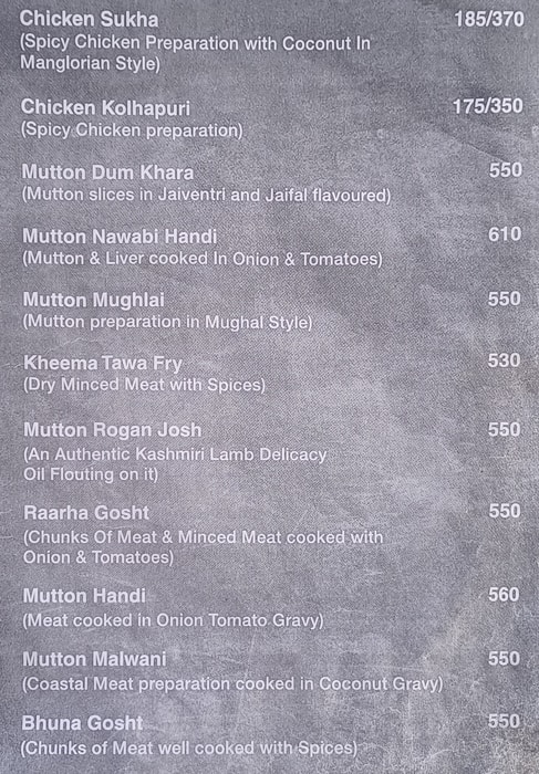 Menu at Executive Tamanna Hotel, Pune, Plot No. 7