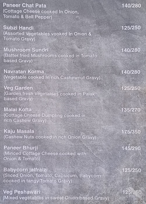 Menu at Executive Tamanna Hotel, Pune, Plot No. 7