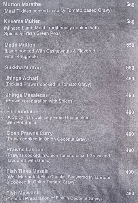 Menu at Executive Tamanna Hotel, Pune, Plot No. 7