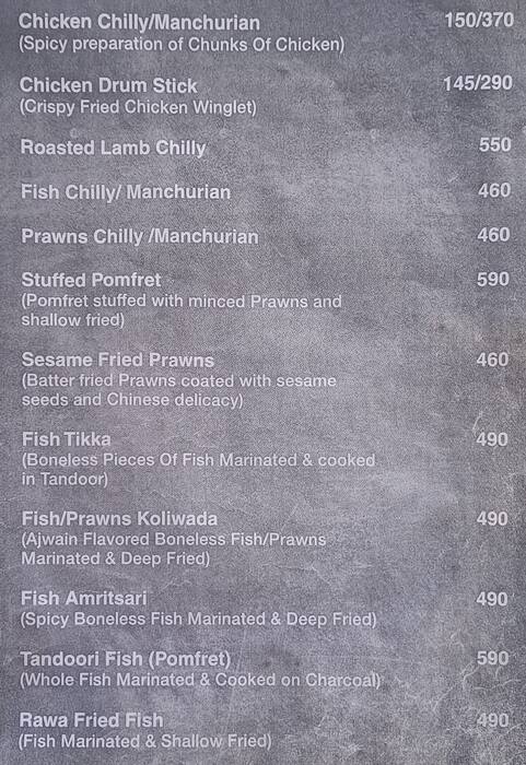 Menu at Executive Tamanna Hotel, Pune, Plot No. 7