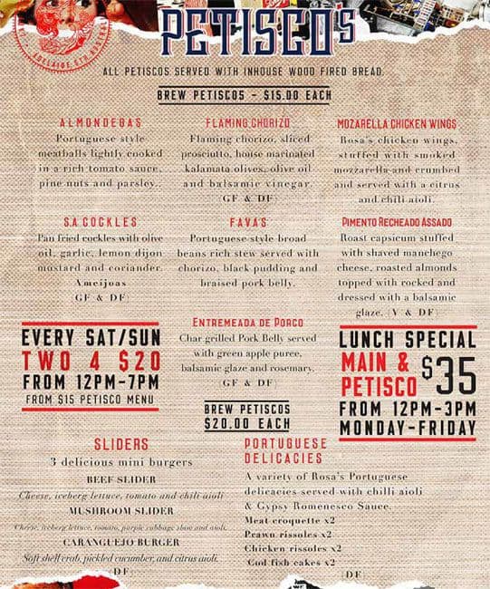 Menu at Lady Burra Brewhouse pub & bar, Adelaide