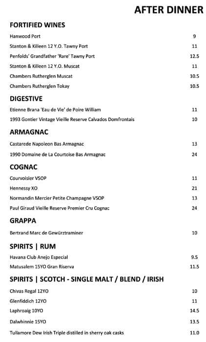 Menu at Elwood Bathers restaurant, Elwood, 15 Elwood Foreshore