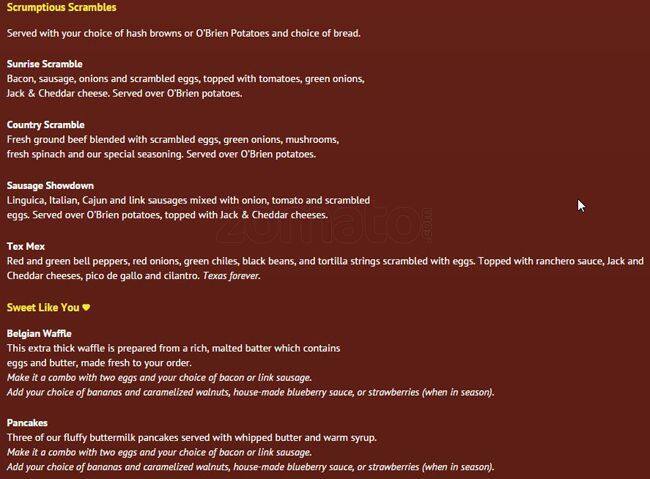 Menu at Buttercup pub & bar, Vallejo