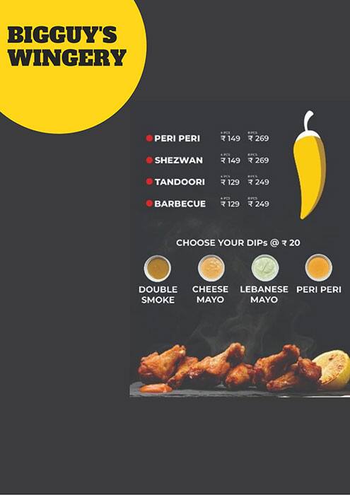 Menu of Bigguy's Wingery, Behala, Kolkata