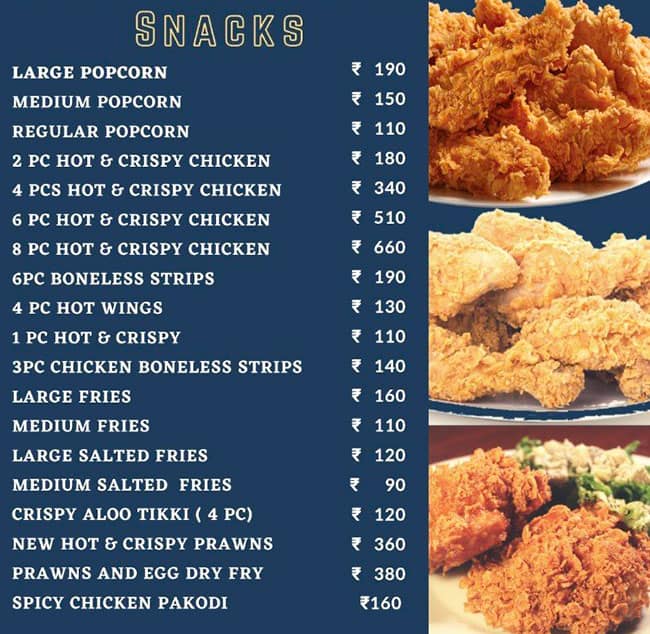 Menu of KFC Hyderabadhi, Kukatpally, Hyderabad